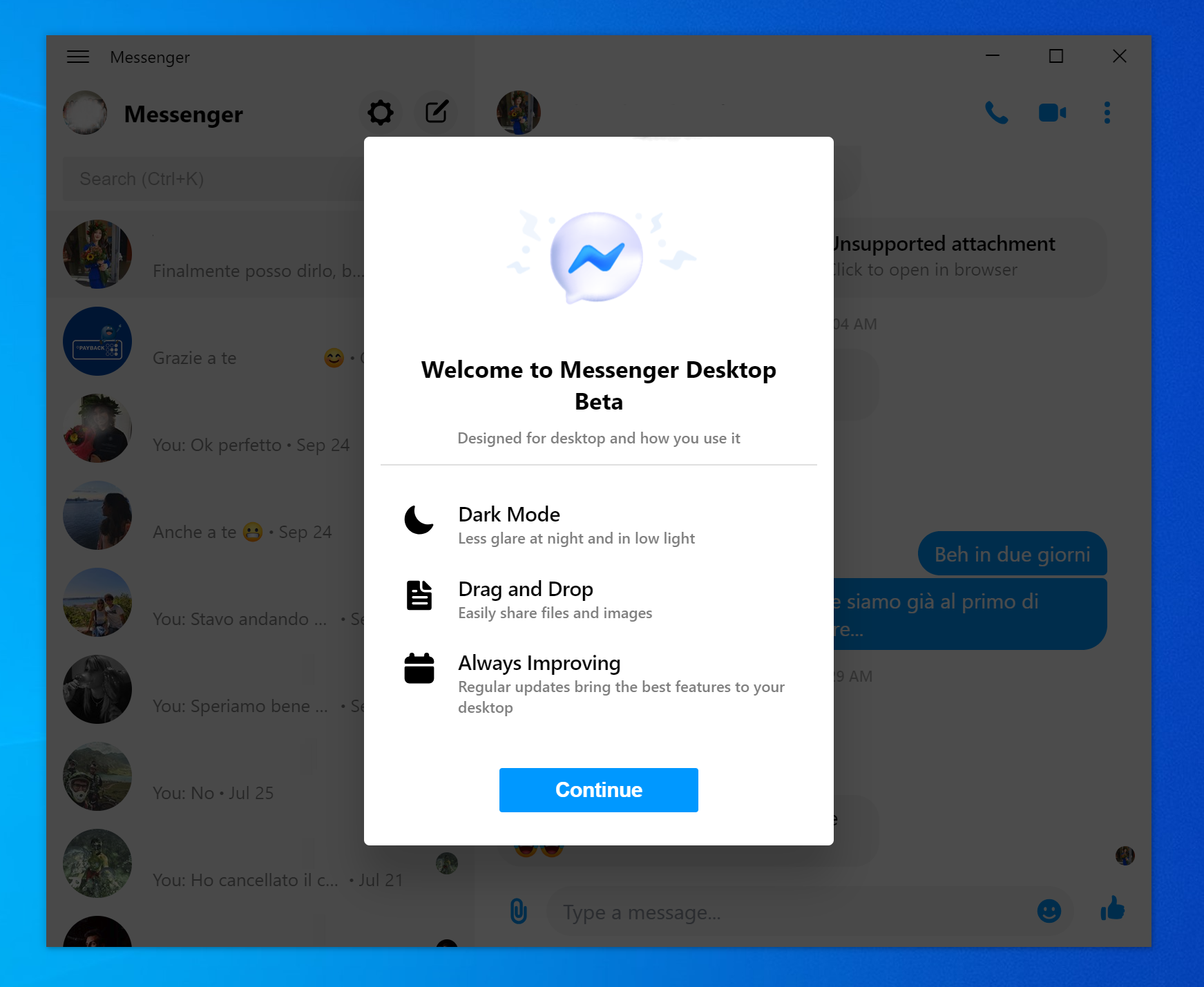 Facebook Messenger Desktop | In fase di rilascio la prima versione ...